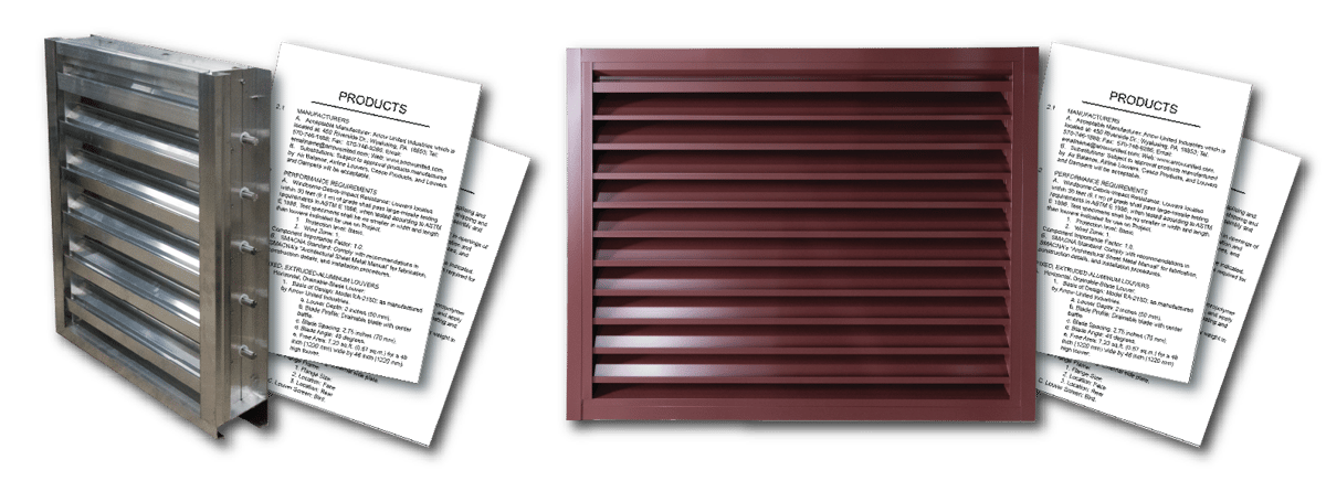 Specifications for Louvers