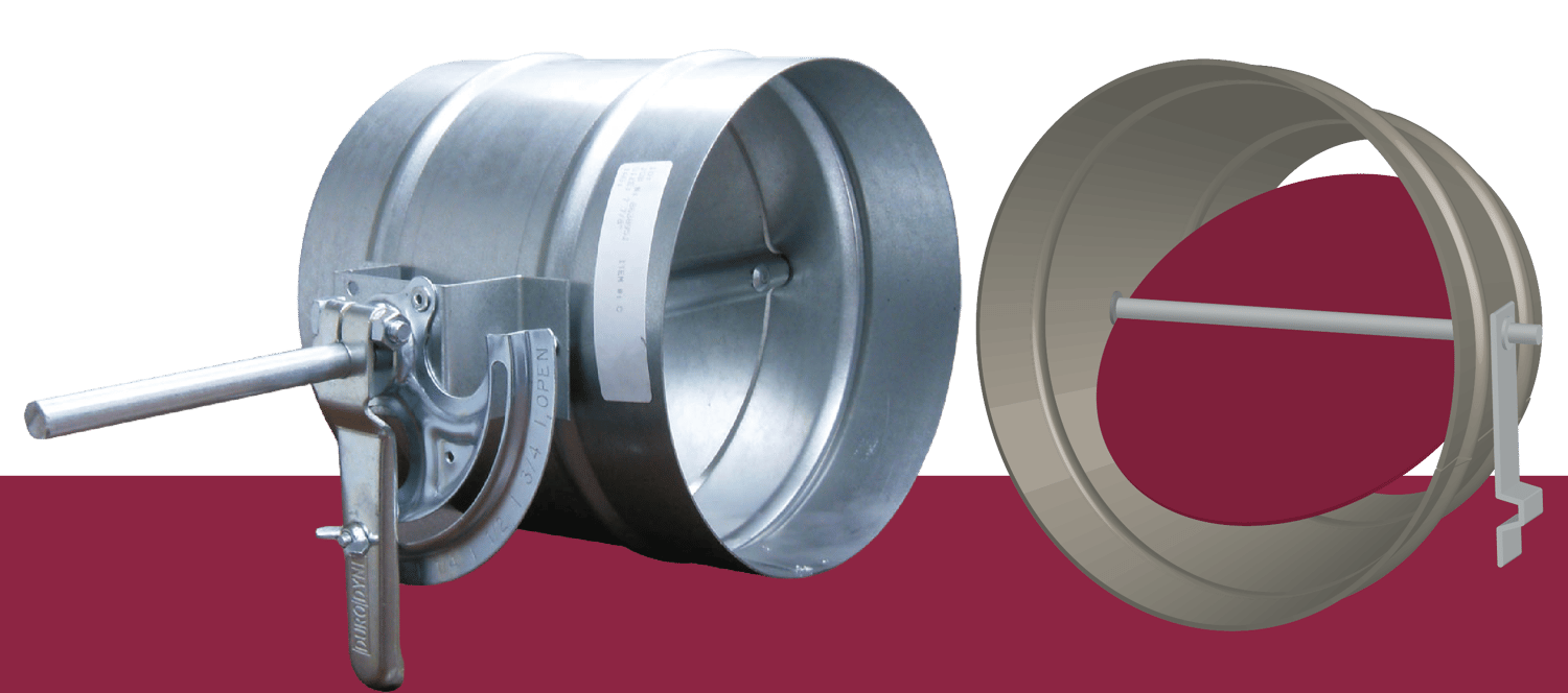 Round Control Dampers for Spiral Ducts