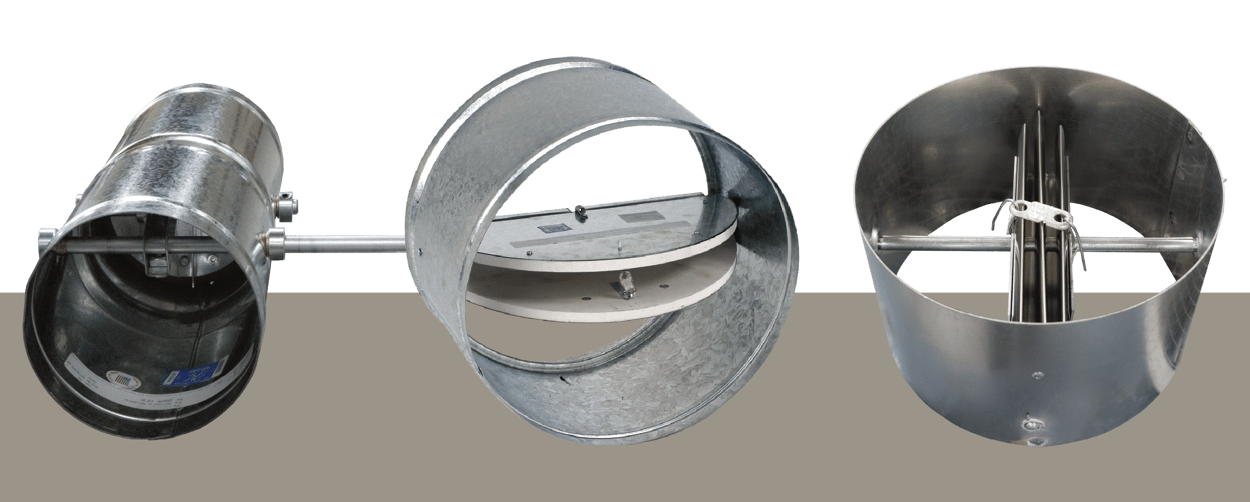 Round Control Dampers for Spiral Ducts
